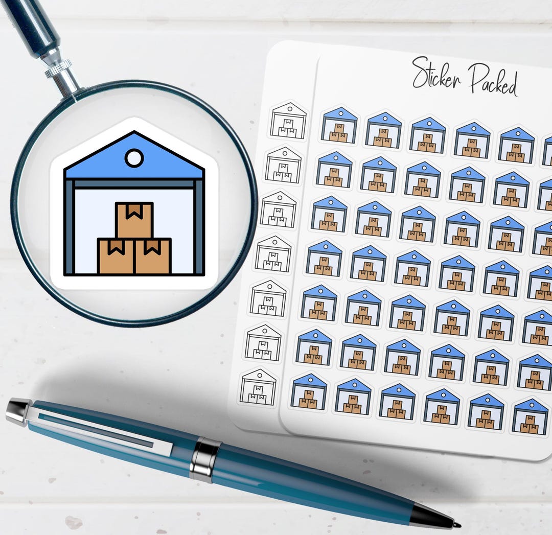 Warehouse Planner Sticker Warehouse Icon Sticker Warehouse Sticker - Etsy