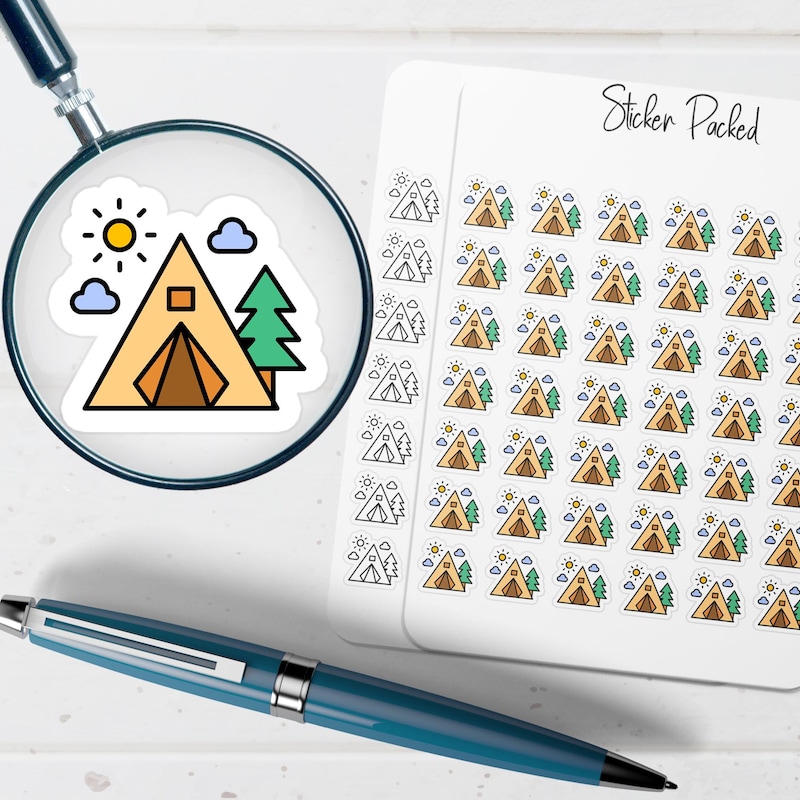 Camping Stickers - Etsy