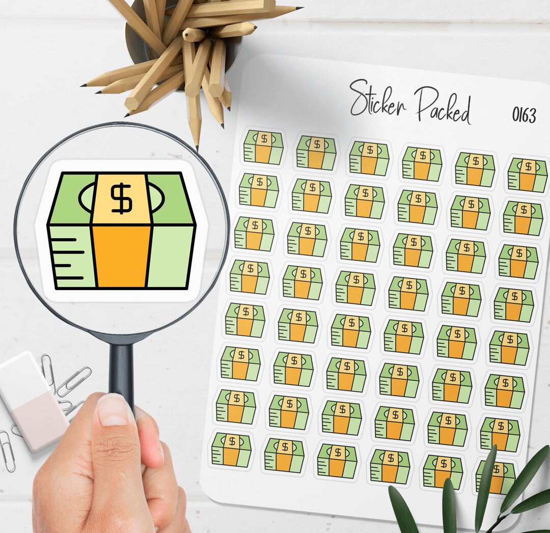 Cash Planner Sticker Cash Icon Sticker Cash Sticker - Etsy