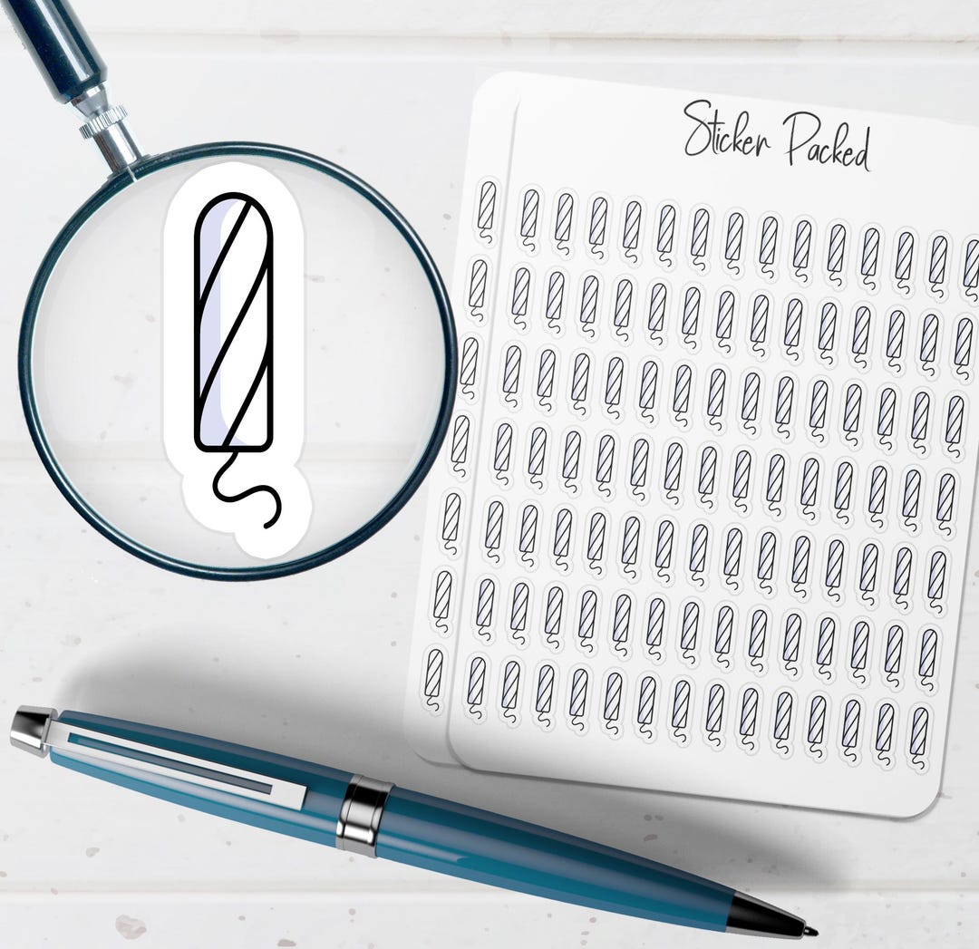 Tampon Planner Sticker Tampon Icon Sticker Tampon Sticker - Etsy