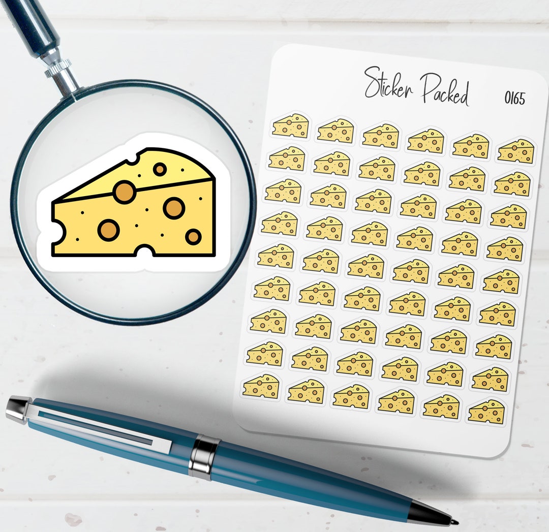 Cheese Planner Sticker Cheese Icon Sticker Cheese Sticker - Etsy