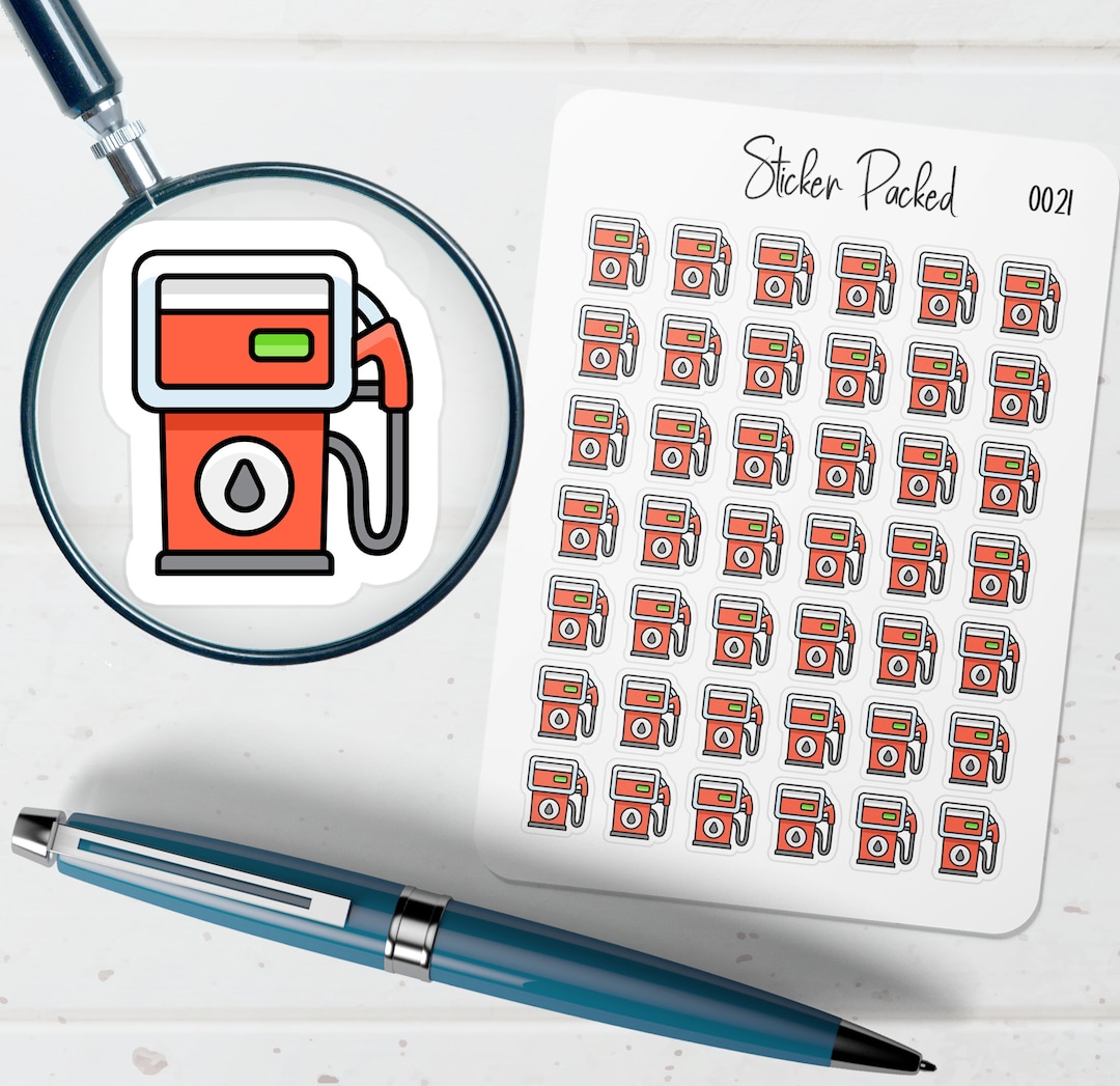 Gas Planner Stickers Gas Pump Planner Stickers Gas Reminder Stickers ...