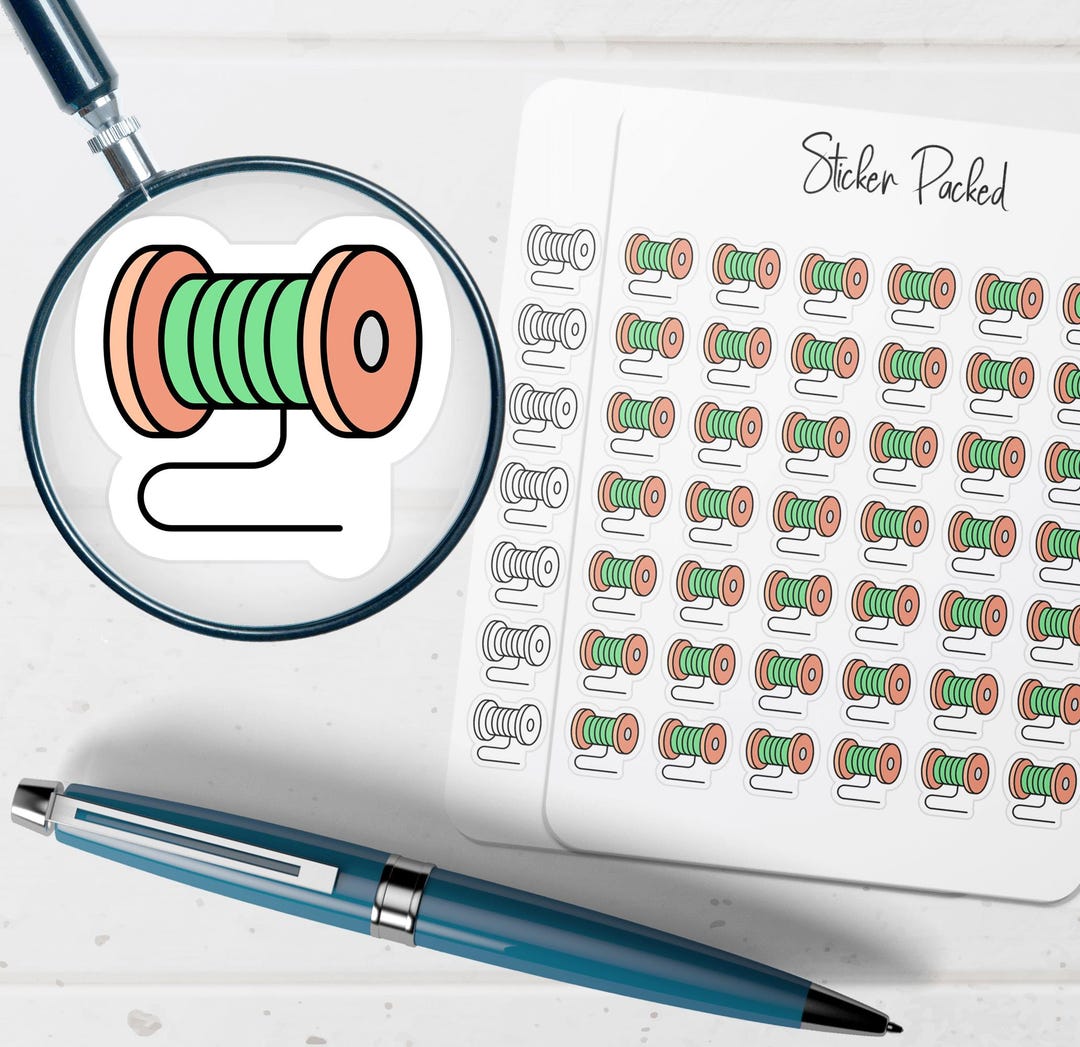 Spool Planner Sticker Spool Icon Sticker Spool Sticker - Etsy