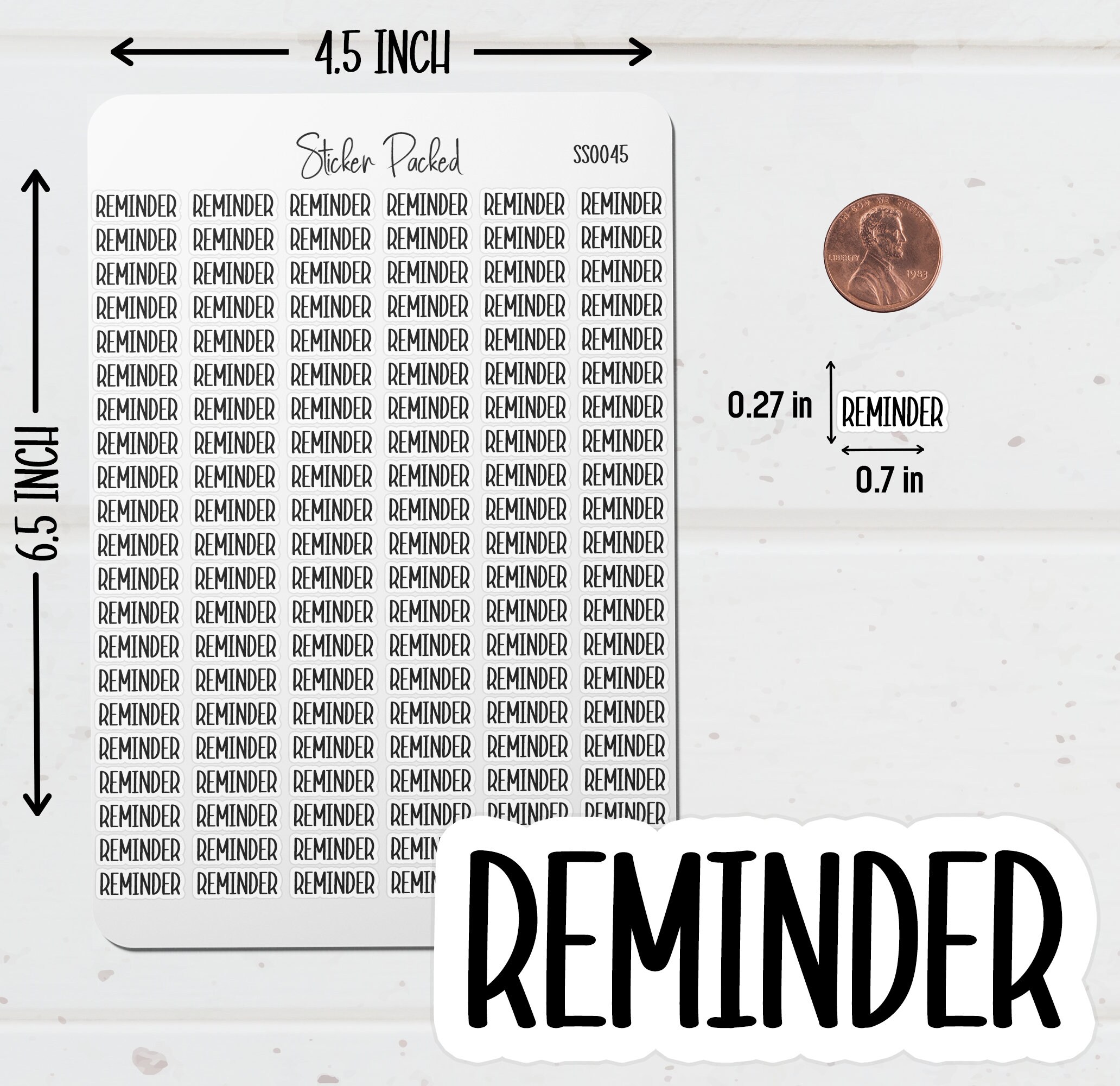 Reminder Planner Sticker Reminder Script Sticker Reminder Word Sticker ...