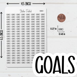Goals Planner Sticker Goals Script Sticker Goals Word Sticker Goals ...
