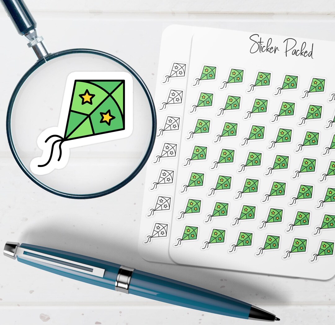 Kite Planner Sticker Kite Icon Sticker Kite Sticker - Etsy