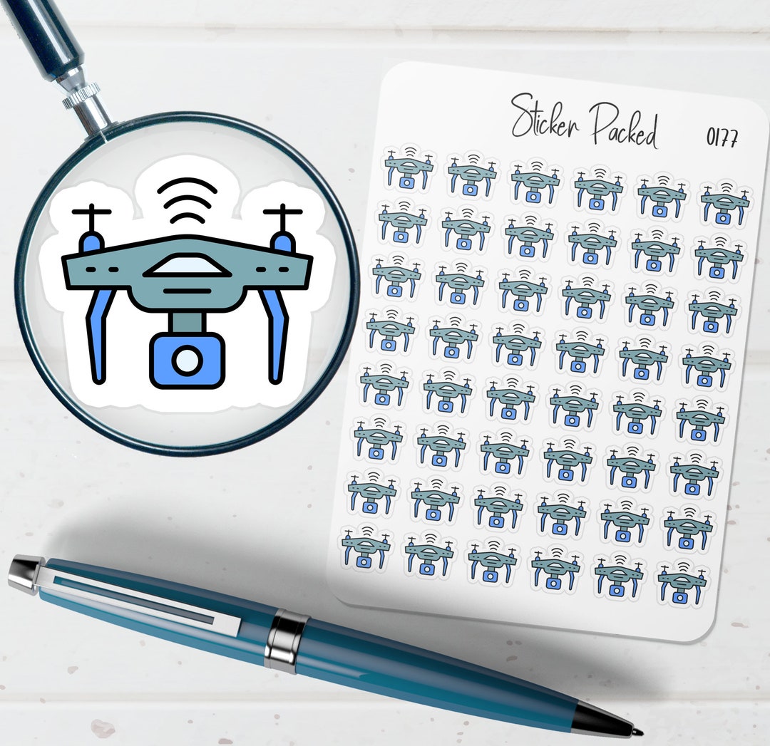 Drone Planner Sticker Drone Icon Sticker Drone Sticker - Etsy