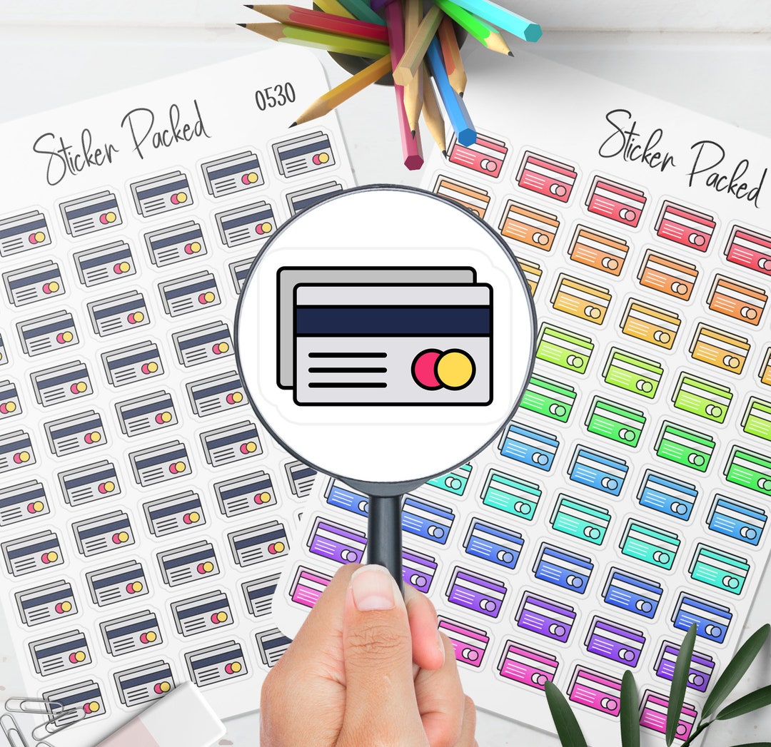 Credit Card Planner Sticker Credit Card Icon Sticker Credit Card ...