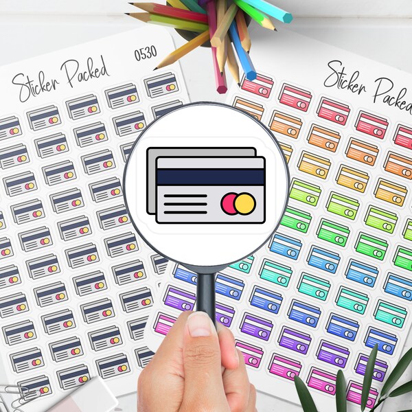 Credit Card Stickers - Etsy