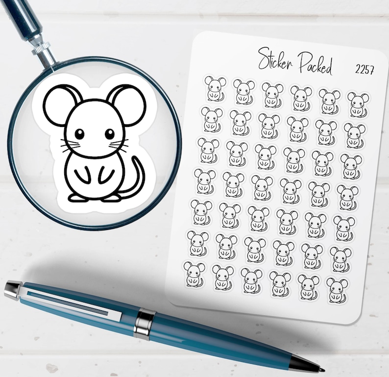 Cute Mouse Planner Sticker Cute Mouse Icon Sticker Cute Mouse Sticker ...