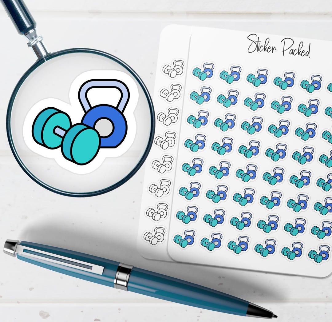 Weights Planner Sticker Weights Icon Sticker Weights Sticker - Etsy