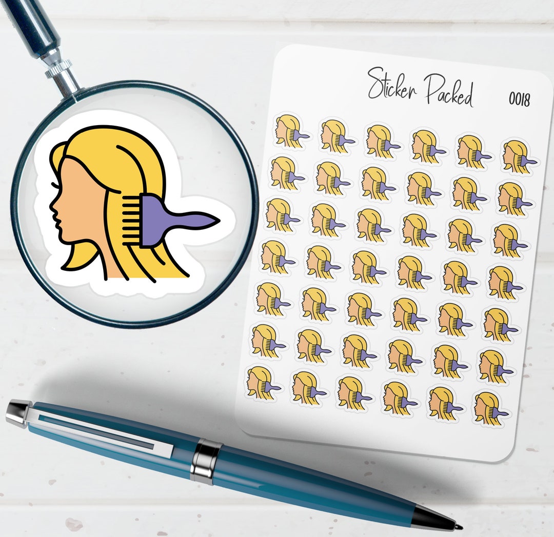 Dye Hair Stickers Hair Dye Day Planner Stickers Hair Color Stickers for ...