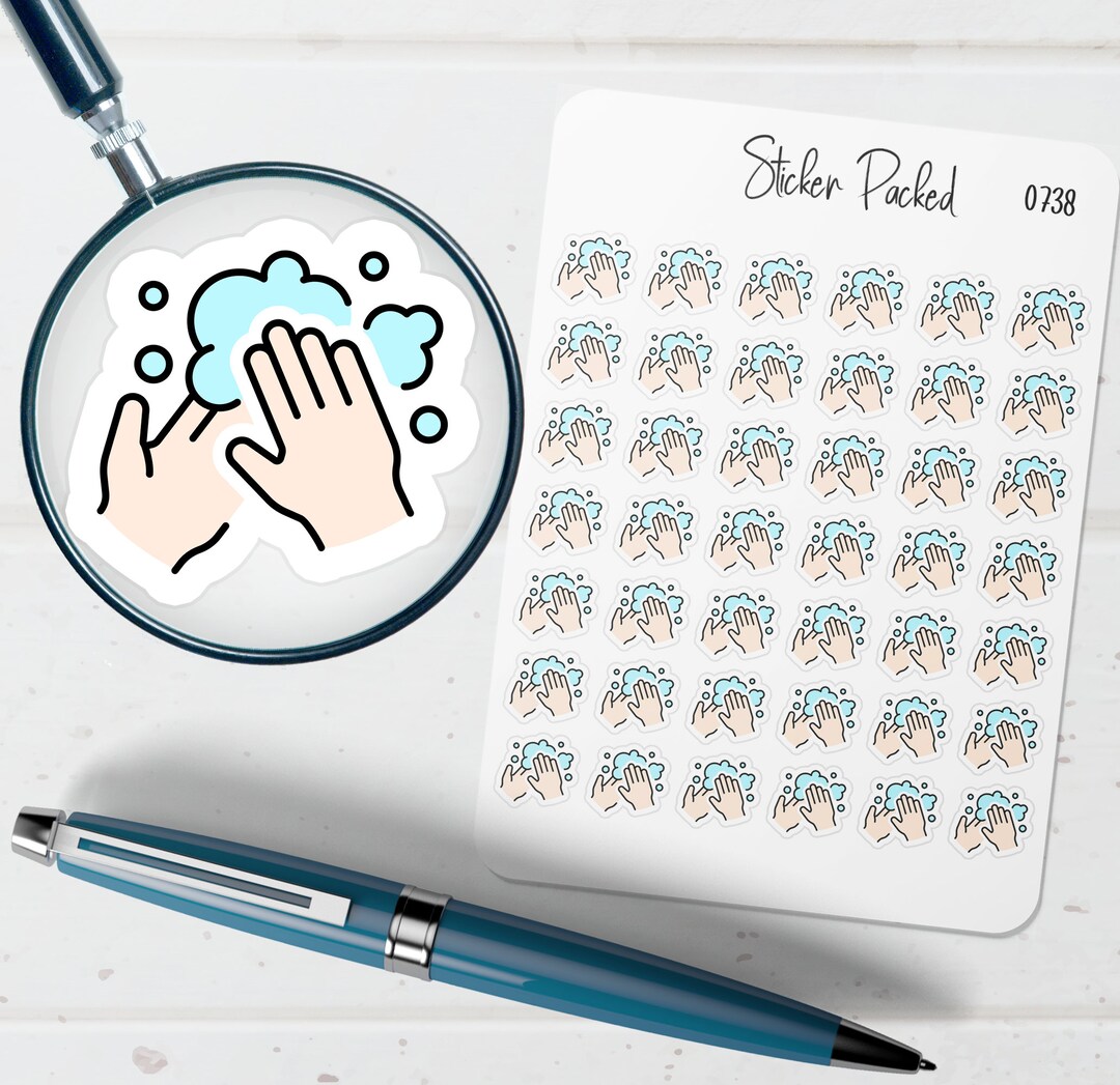 Wash Hands Planner Sticker Wash Hands Icon Sticker Wash Hands Sticker ...