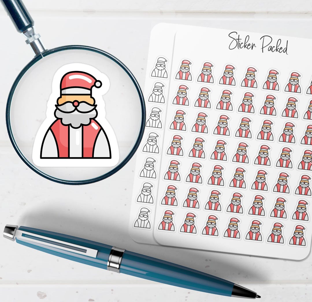 Santa Claus Planner Sticker Santa Claus Icon Sticker Santa Claus ...