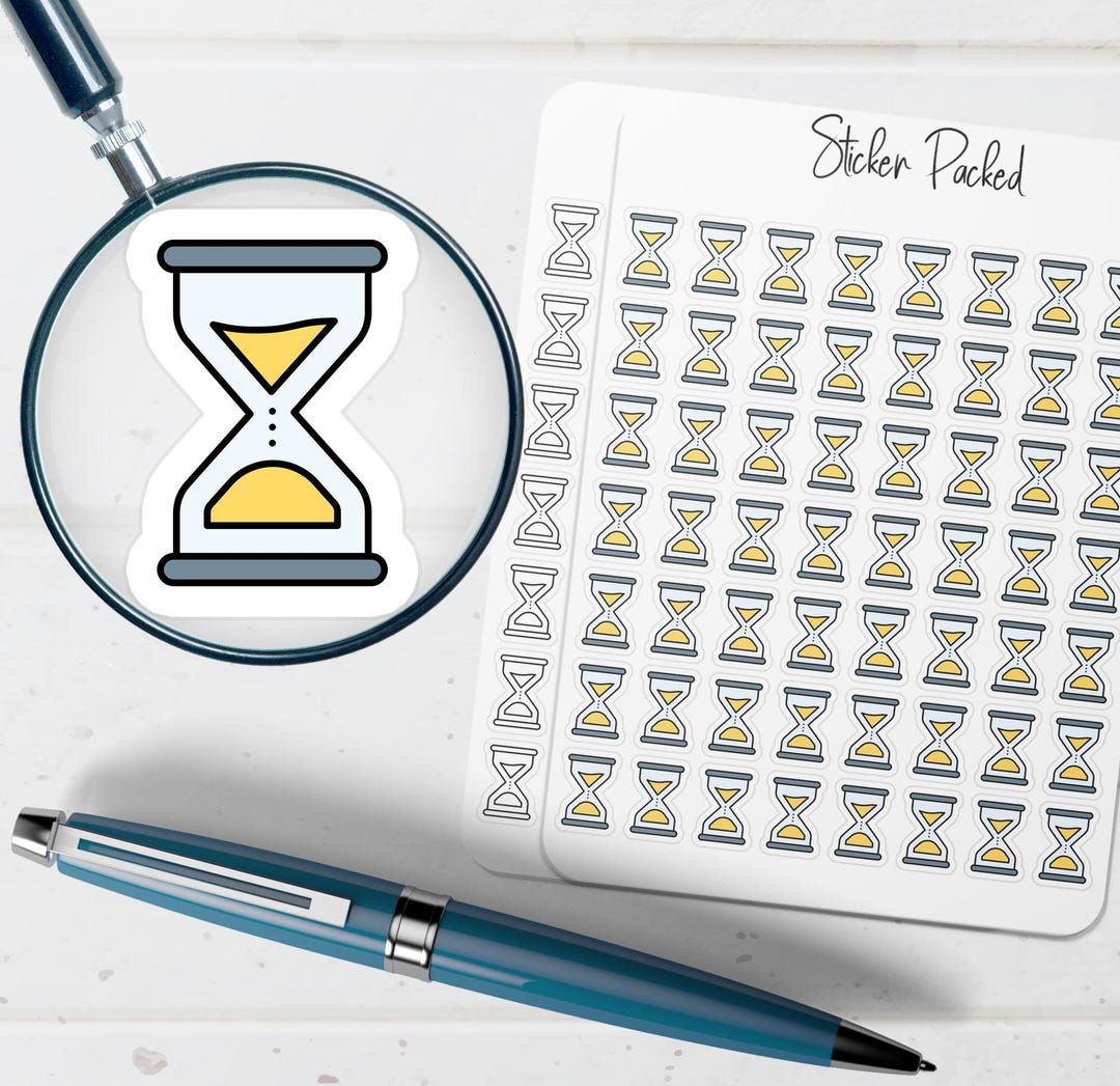 Hourglass Planner Sticker Hourglass Icon Sticker Hourglass Sticker - Etsy