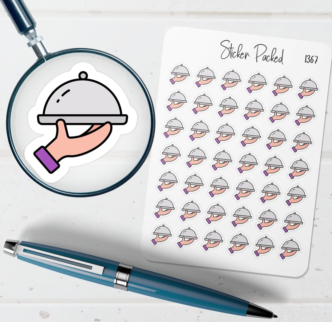 Food Tray Planner Sticker Food Tray Icon Sticker Food Tray Sticker - Etsy