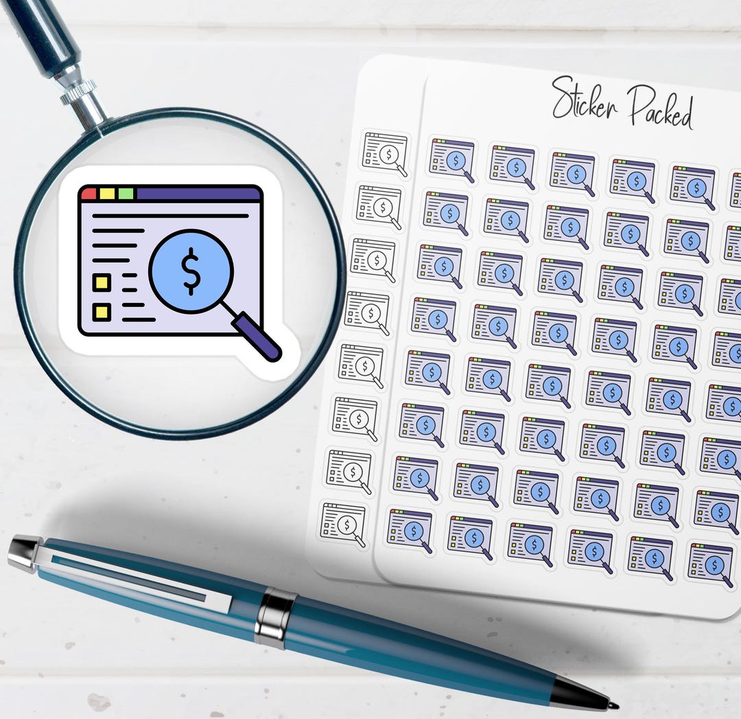 Financial Analysis Planner Sticker Financial Analysis Icon Sticker ...