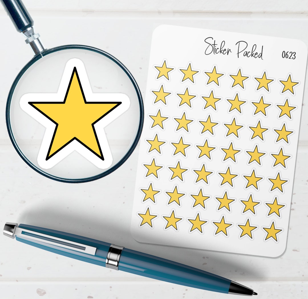 Star Planner Sticker Star Icon Sticker Star Sticker - Etsy