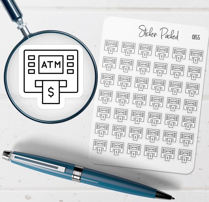 Atm Machine Planner Sticker Atm Machine Icon Sticker Atm Machine ...