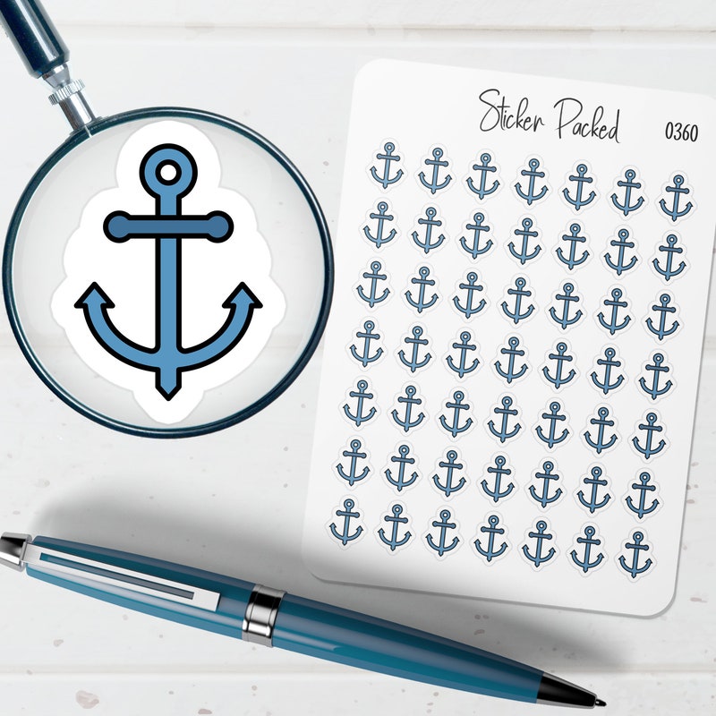 Anchor Sticker - Etsy
