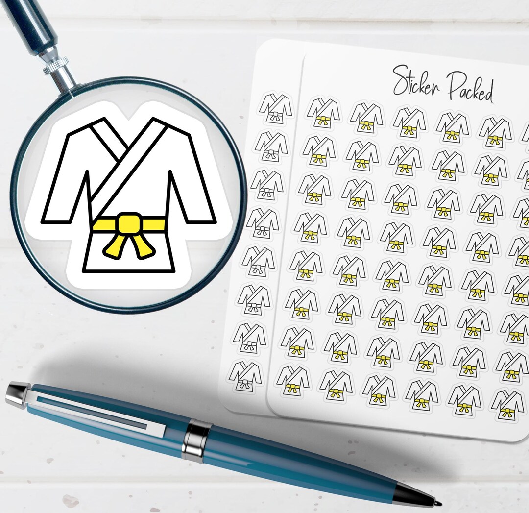 Martial Arts Gi Planner Sticker Martial Arts Gi Icon Sticker Martial ...