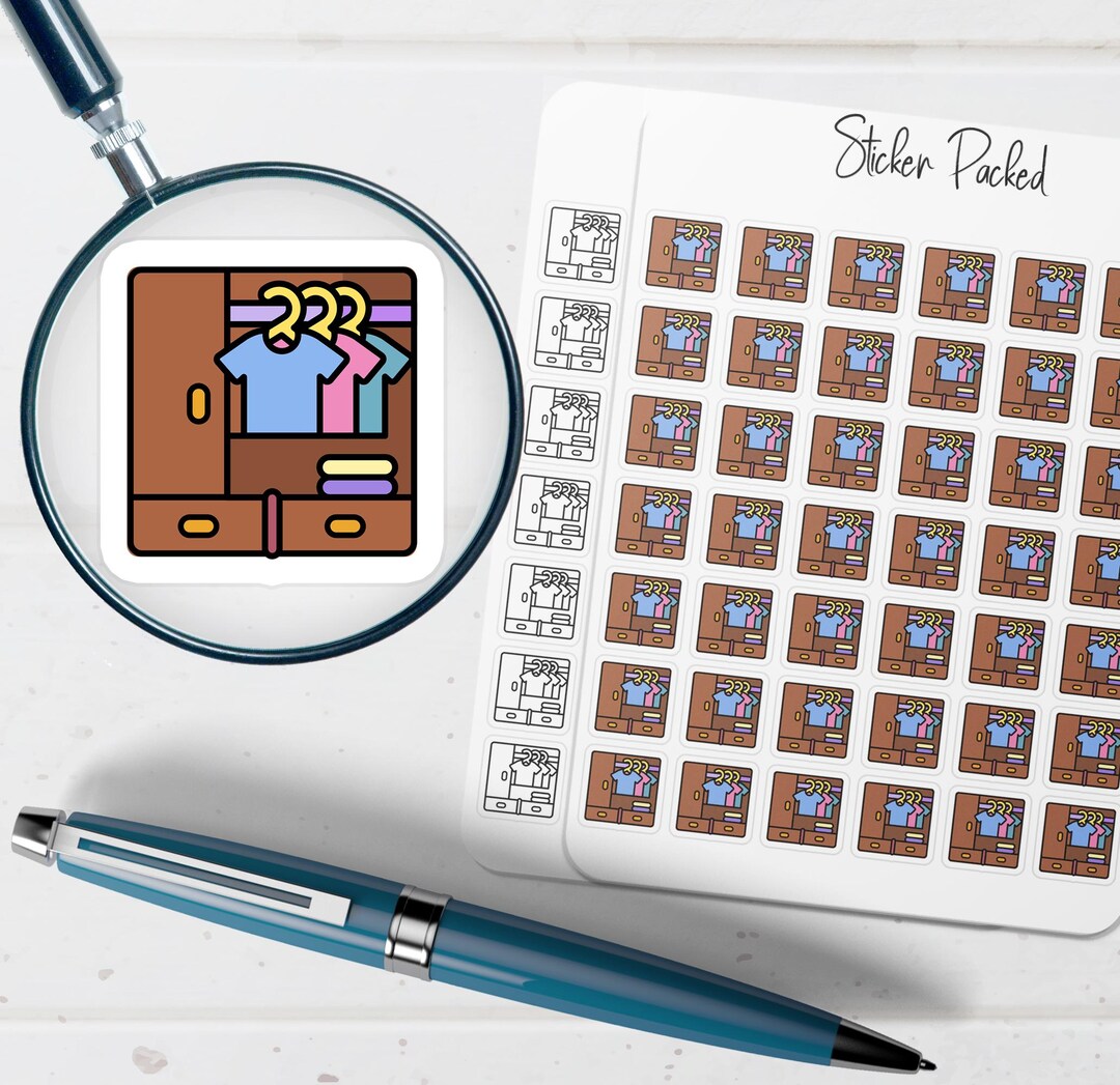 Wardrobe Planner Sticker Wardrobe Icon Sticker Wardrobe Closet Sticker ...