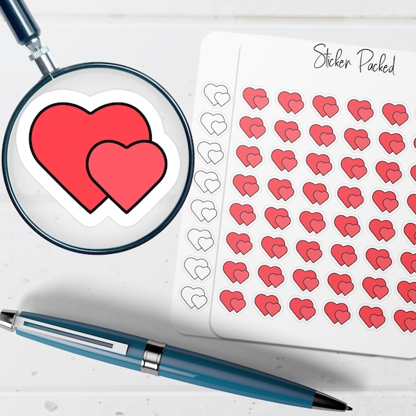 Heart Stickers - Etsy
