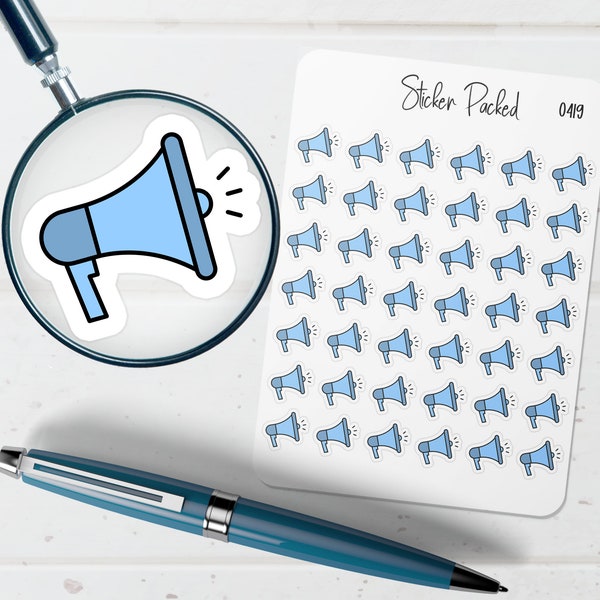 Megaphone Sticker - Etsy