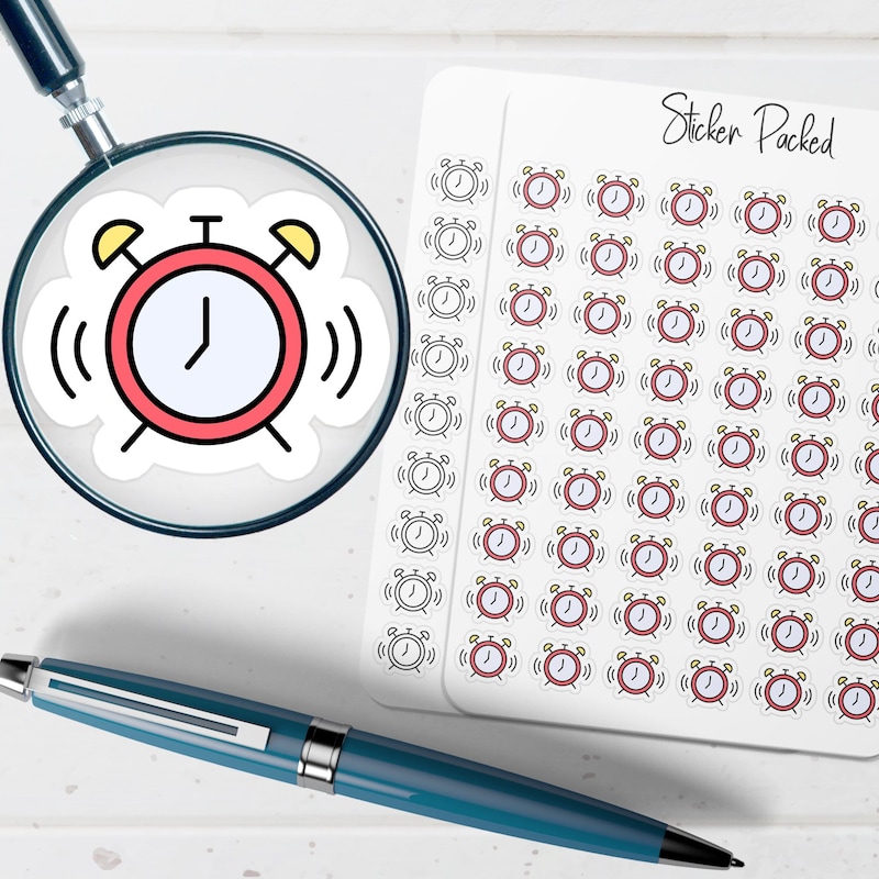 Mini Alarm Stickers - Etsy