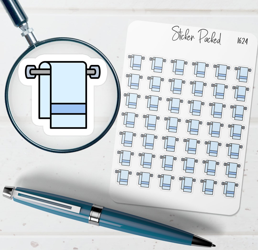 Towel Planner Sticker Towel Icon Sticker Towel Sticker - Etsy