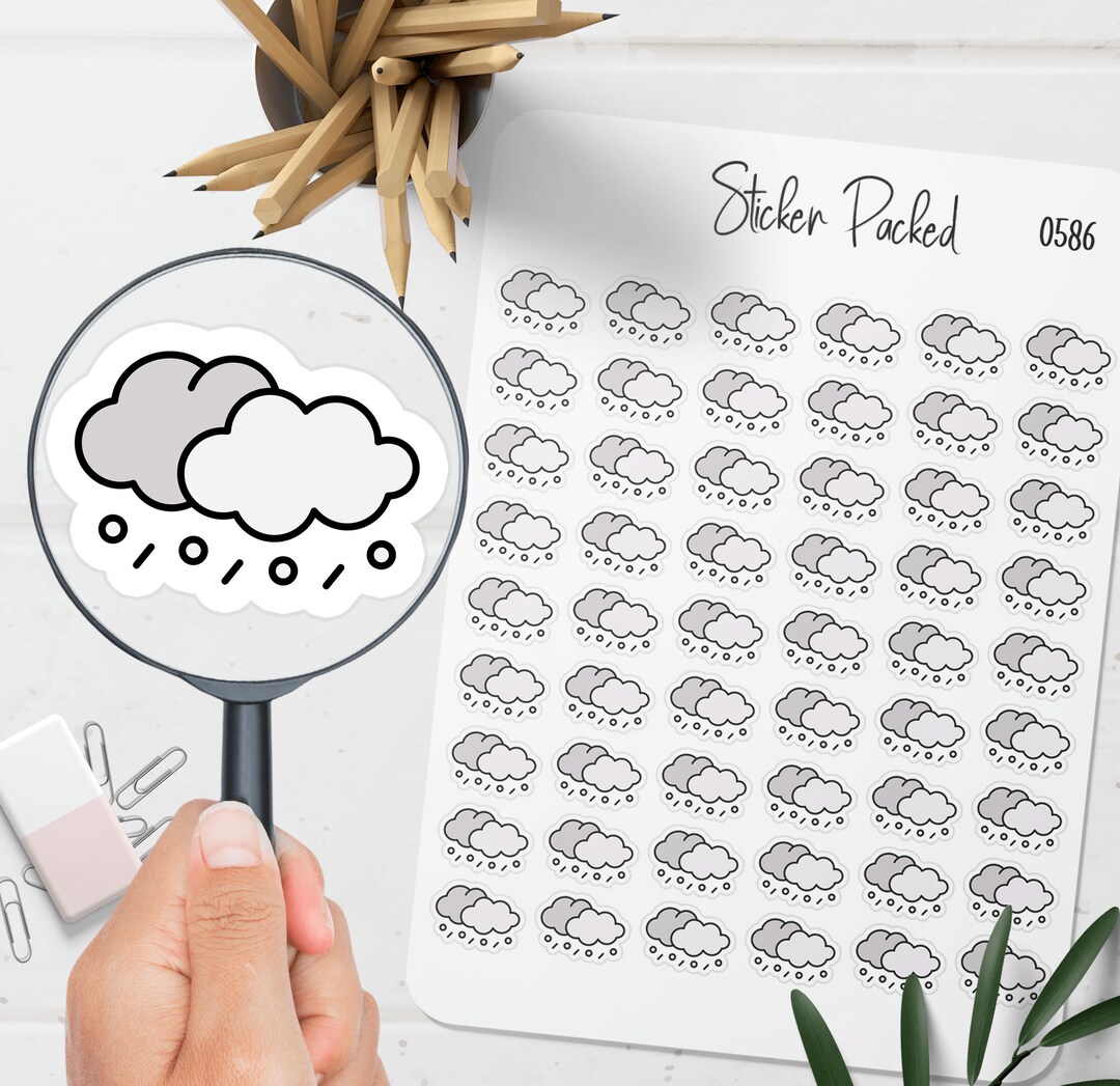 Hail Planner Sticker Hail Icon Sticker Hail Sticker - Etsy