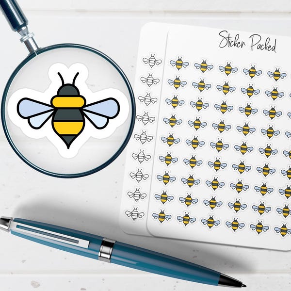Bee Sticker - Etsy