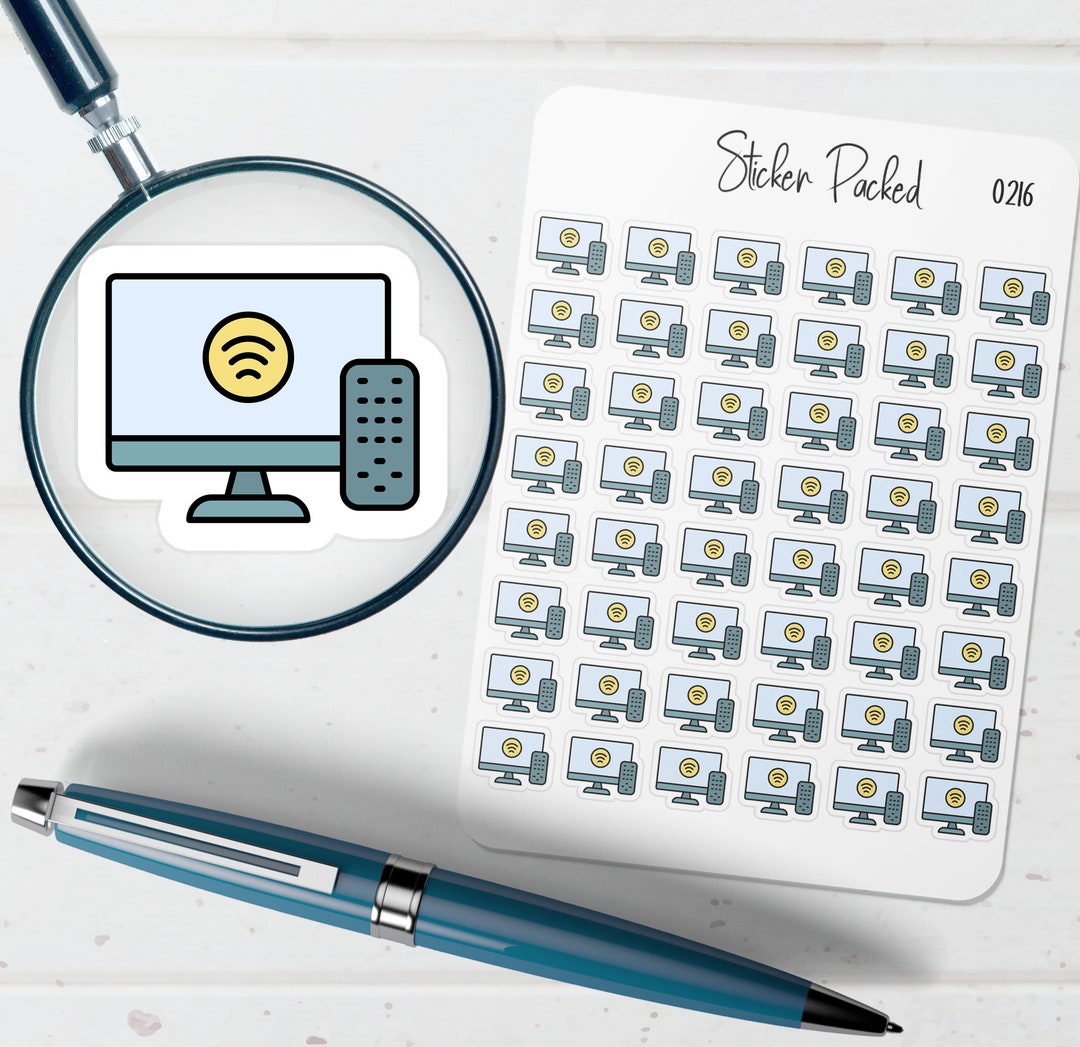 Smart TV Planner Sticker Smart TV Icon Sticker Smart TV Sticker - Etsy