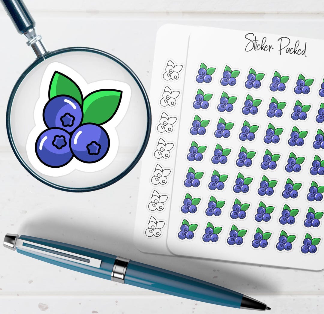 Blueberries Planner Sticker Blueberries Icon Sticker Blueberries ...