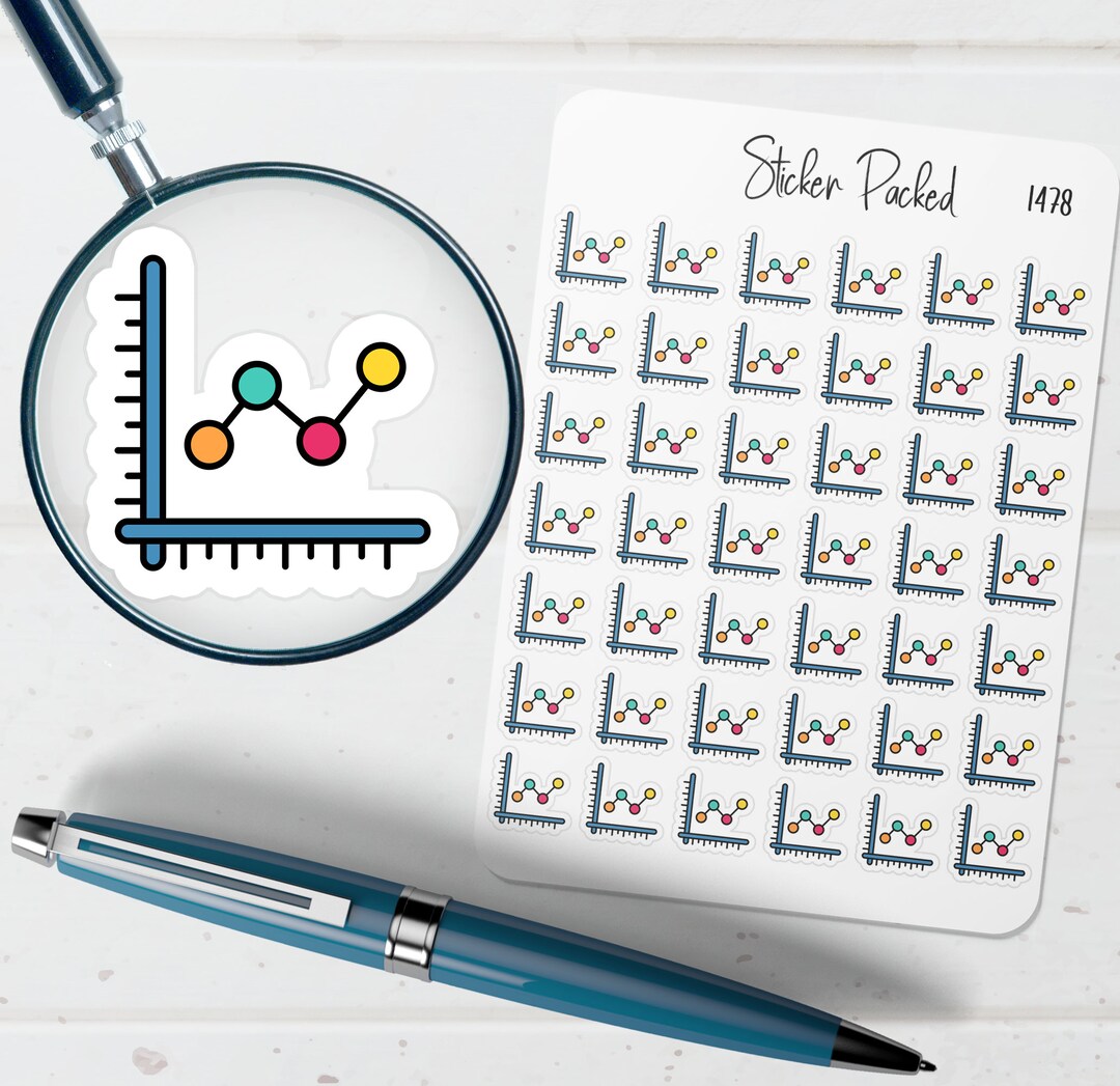 Line Graph Planner Sticker Line Graph Icon Sticker Line Graph Sticker ...