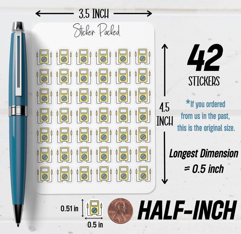Voltmeter Planner Sticker Voltmeter Icon Sticker Voltmeter Sticker - Etsy