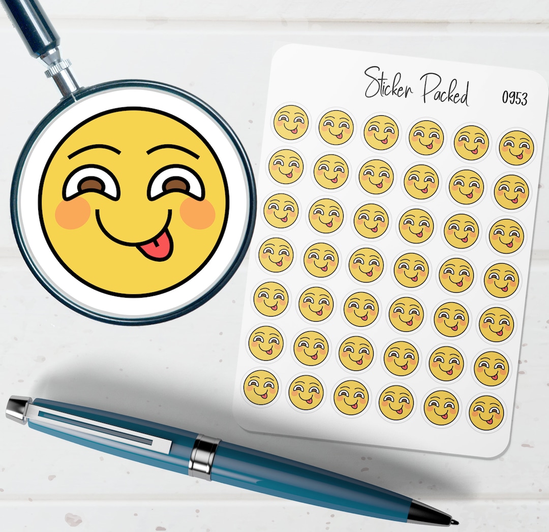 Cute Emoji Planner Sticker Cute Emoji Icon Sticker Cute Emoji Sticker - Etsy
