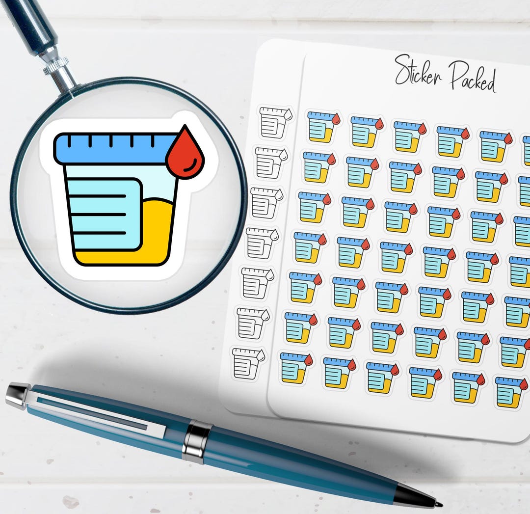 Urine Test Planner Sticker Urine Test Icon Sticker Urine Test Sticker ...