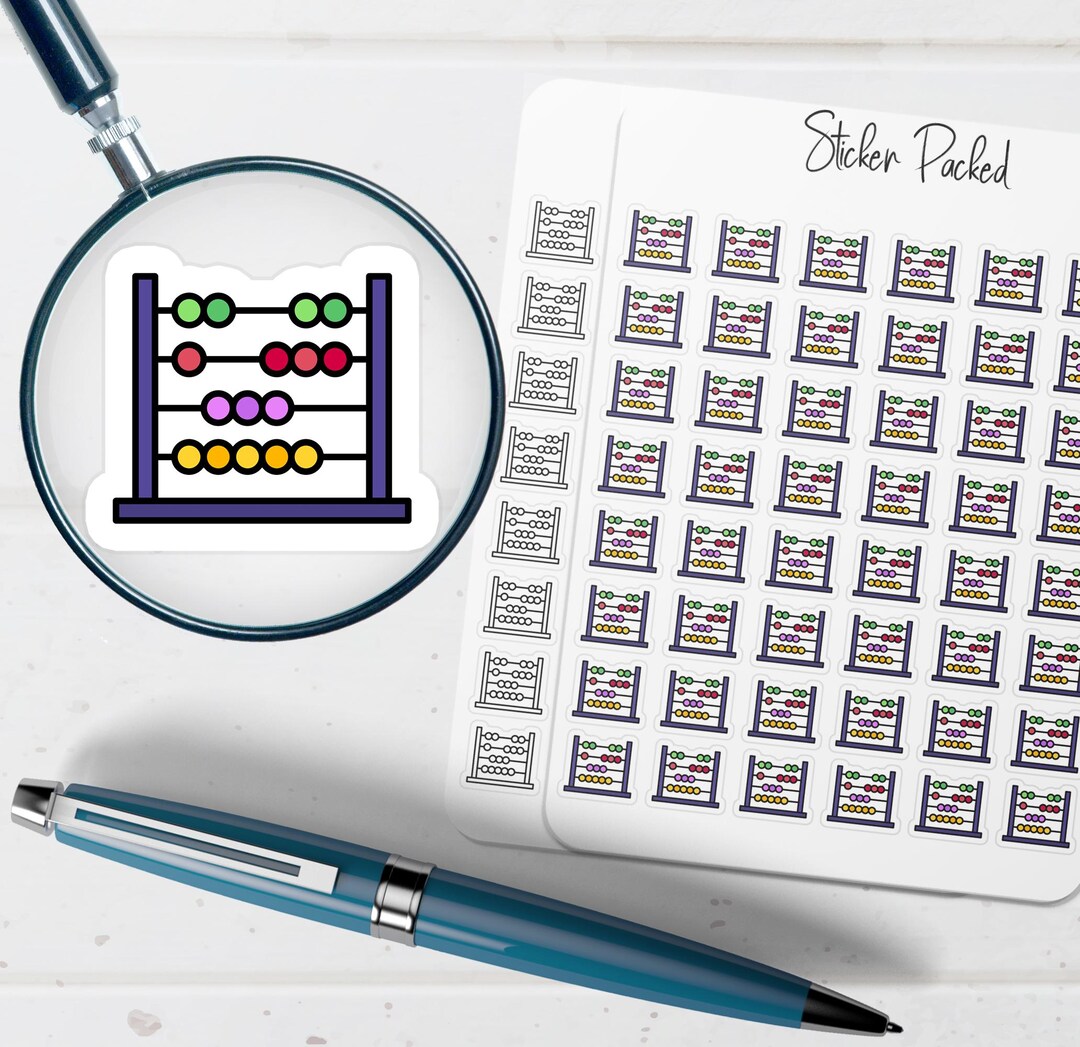 Abacus Planner Sticker Abacus Icon Sticker Abacus Sticker - Etsy