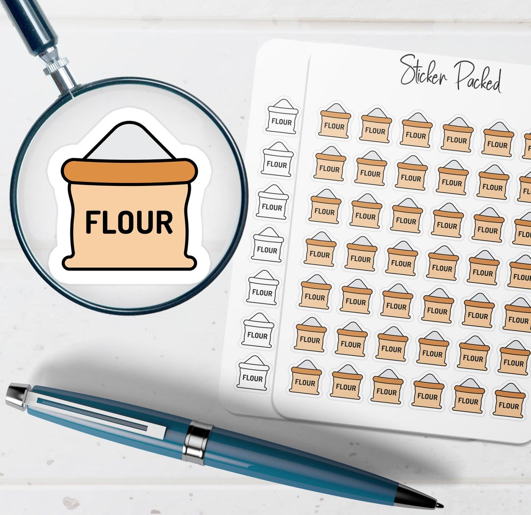 Flour Planner Sticker Flour Icon Sticker Flour Sticker - Etsy