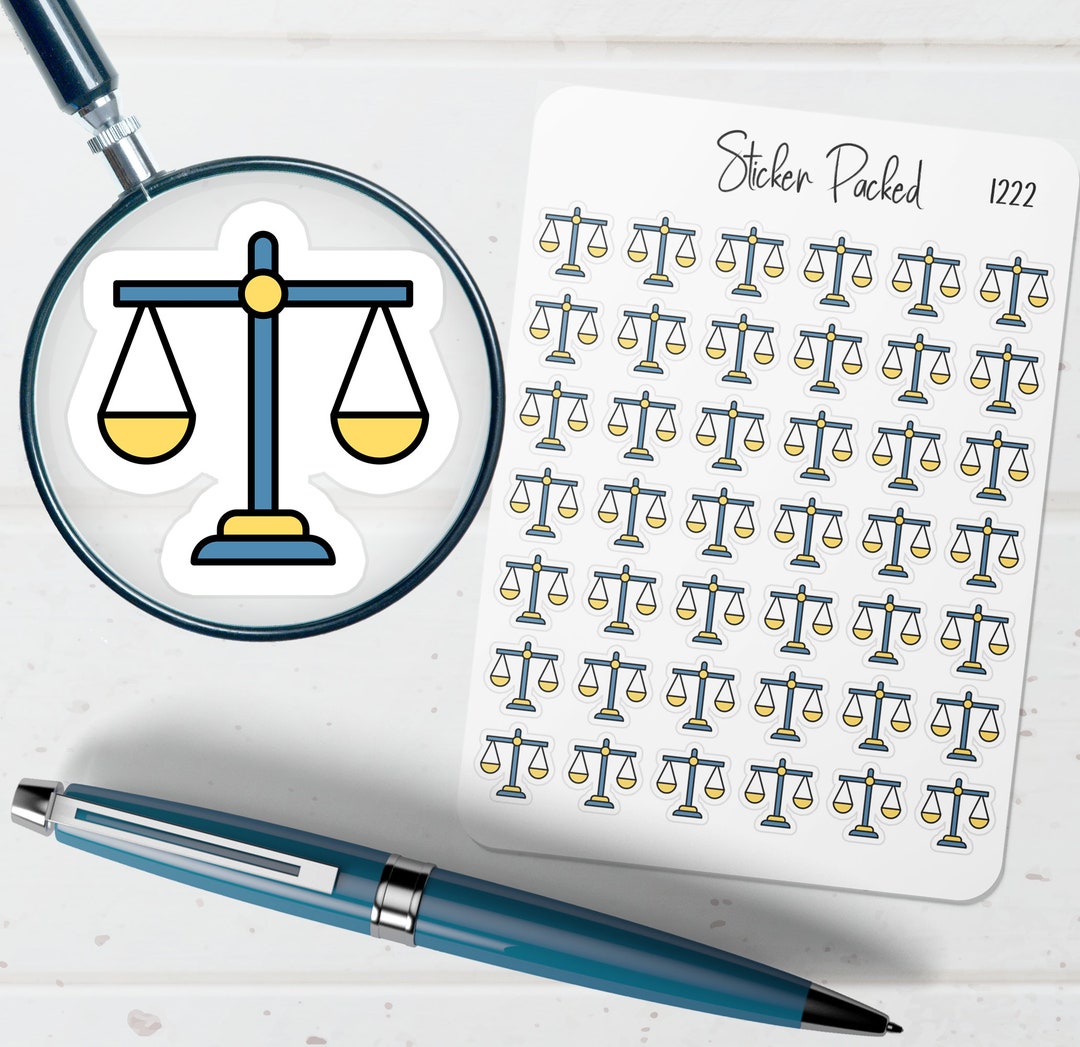 Balance Scale Planner Sticker Balance Scale Icon Sticker Balance Scale ...