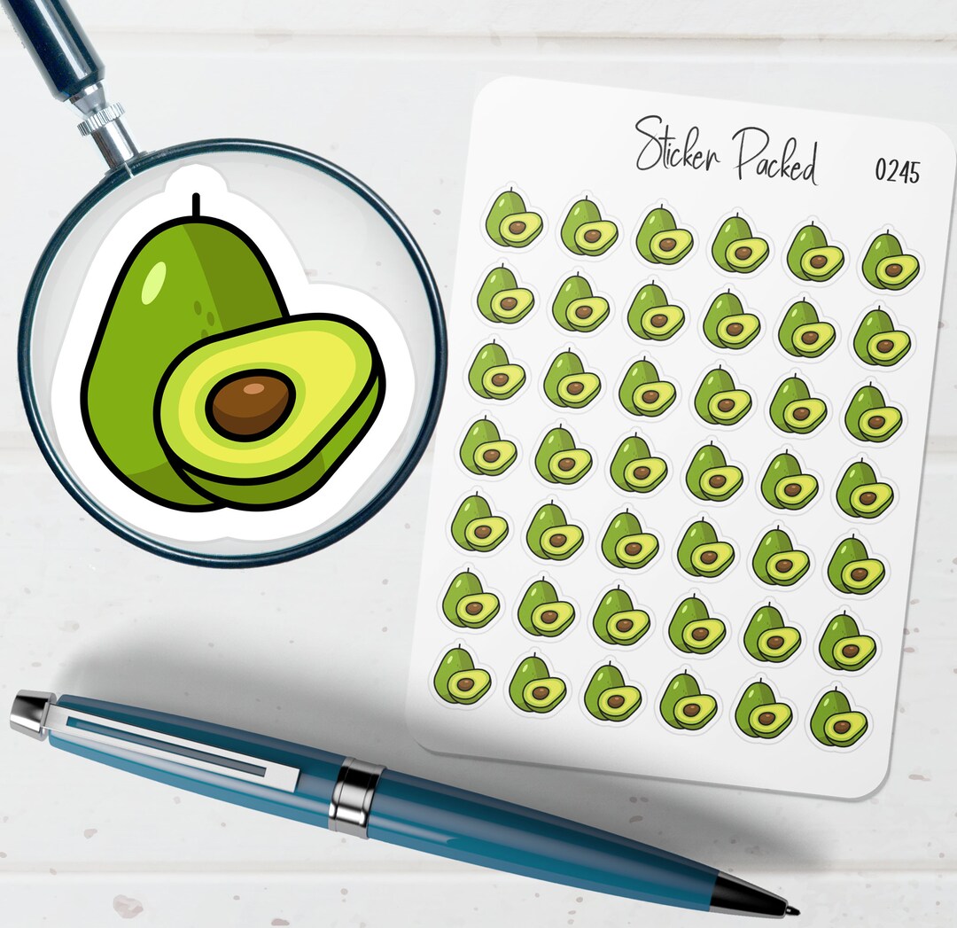 Avocado Planner Sticker Avocado Icon Sticker Avocado Sticker Food ...