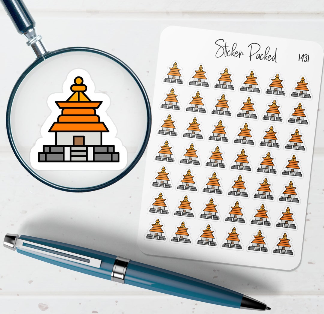Temple Planner Sticker Temple Icon Sticker Temple Sticker - Etsy