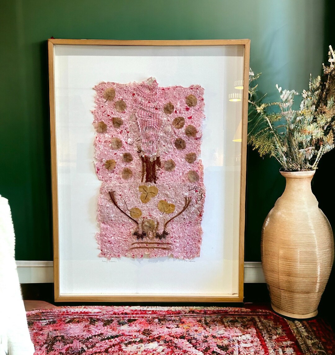 Signed & Framed Vintage Mixed Media Assemblage by Katherine Kadell, COA ...