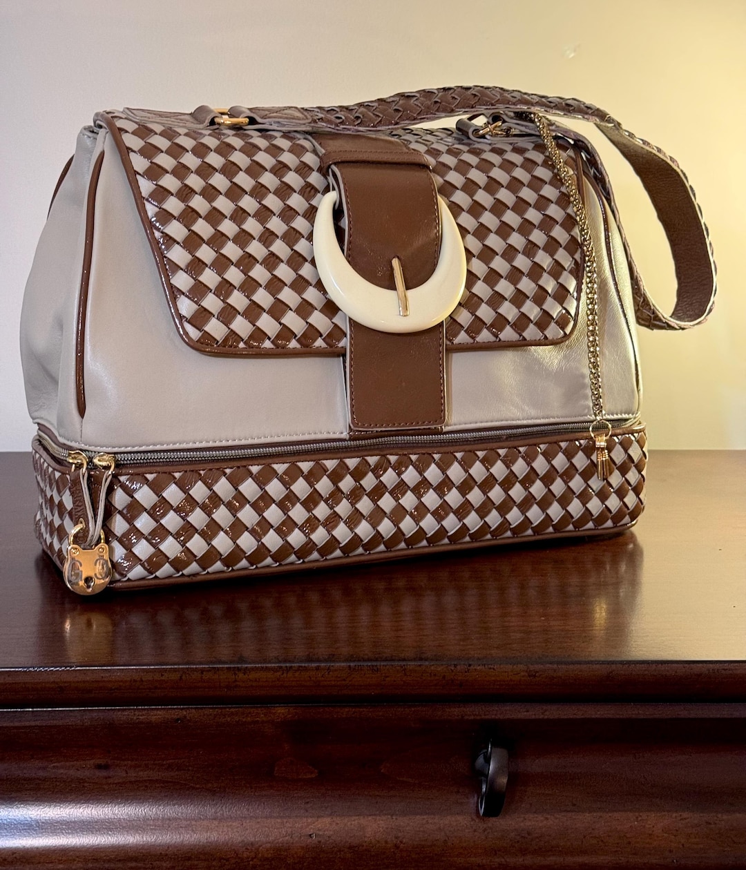 Rare Vintage Greta Cavazzoni Leather Carry on Bag, Keys Included - Etsy
