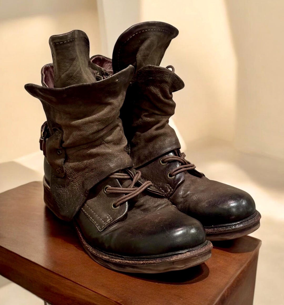 Vintage Women’s Italian Leather AS98 WWI Style Military Boots, 7.5 - Etsy