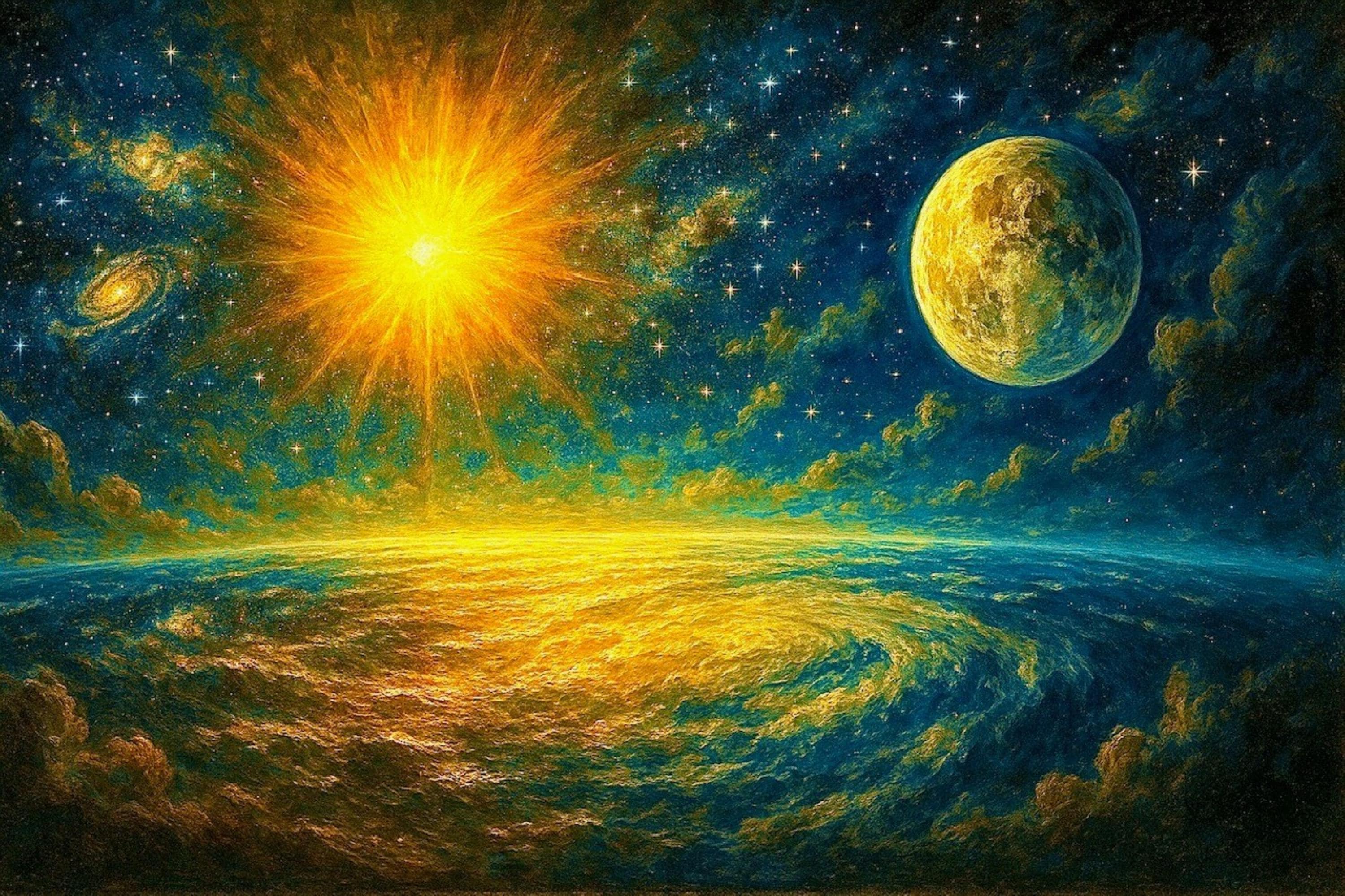 Creation- Sun, Moon and Stars - Etsy