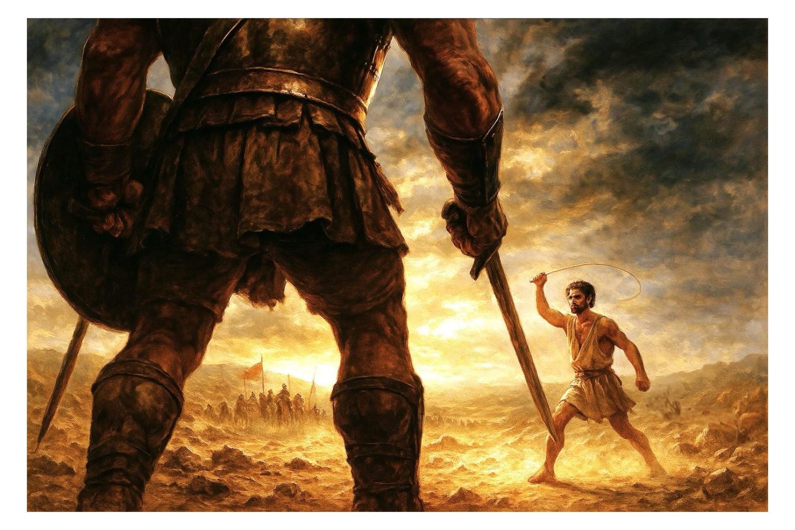 David and Goliath - Etsy