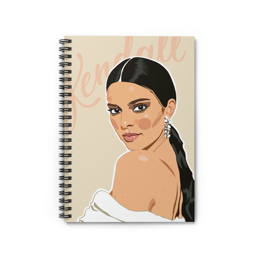 Kendall Jenner Illustrated Spiral Notebook Ruled Lined - Etsy