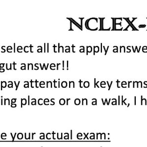 6 Week NCLEX Study Plan - Detailed & Handwritten - Etsy